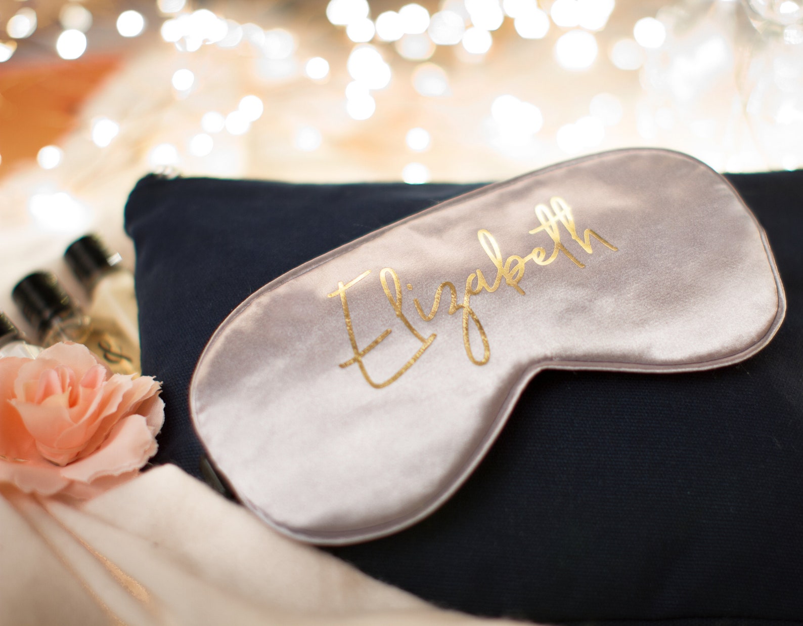 Bridesmaid Gift Custom Printed Eye Mask, Bridal Party Gift Set Sleep ...