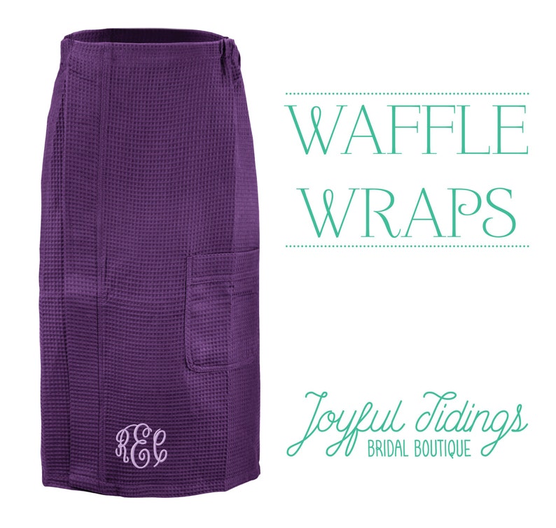SALE Monogrammed Bridesmaid Getting Ready Wrap Waffle Wraps - Etsy