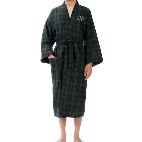 Personalized Men's Plaid Robe Father's Day Gift | Etsy