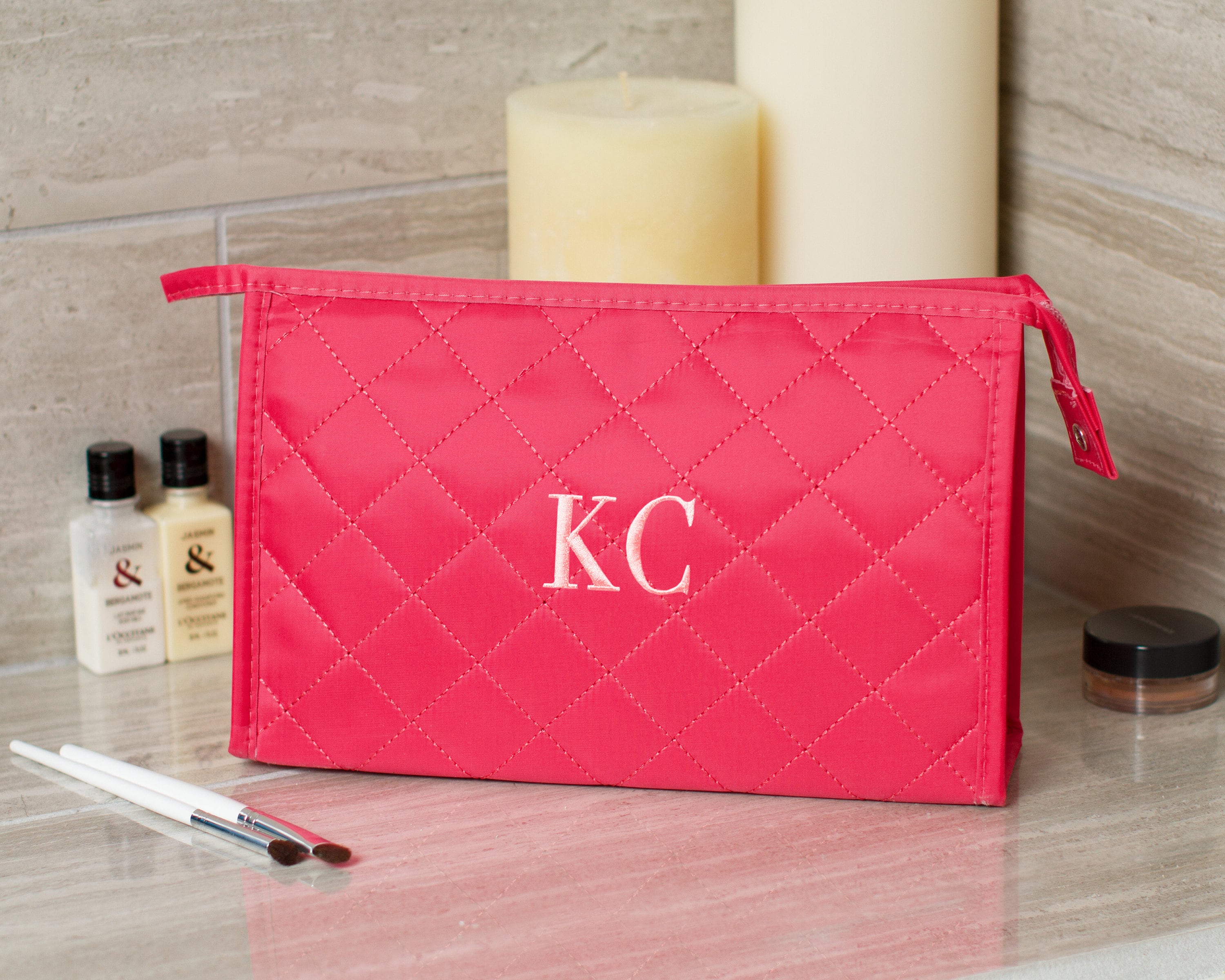 Personalized Cosmetic Bag Monogrammed Clutch Toiletry Bag | Etsy