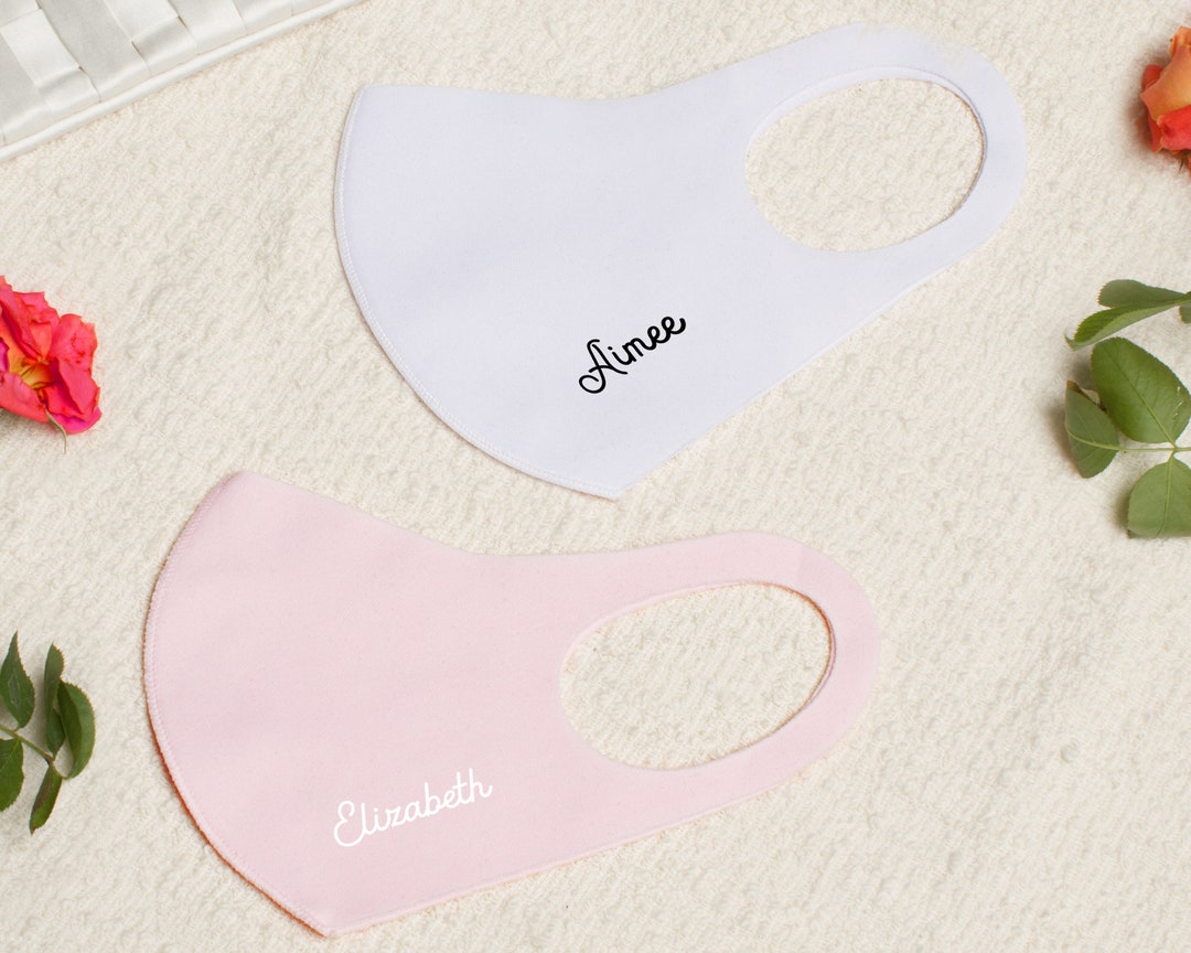 Custom Name Face Mask, Bridesmaid Gift Personalized Face Mask, Wedding ...