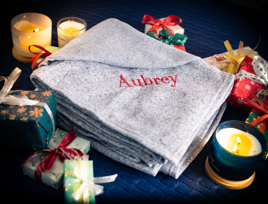 Sweater Fleece Blanket Christmas Gift, Personalized Fleece Throw, Ultra ...