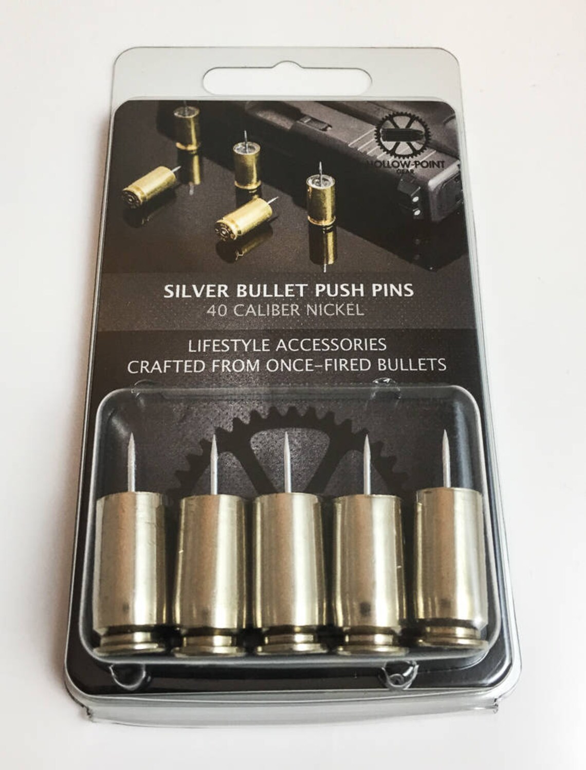 Bullet Gifts / Silver Bullet Push Pins / 5 Bullet Thumb | Etsy