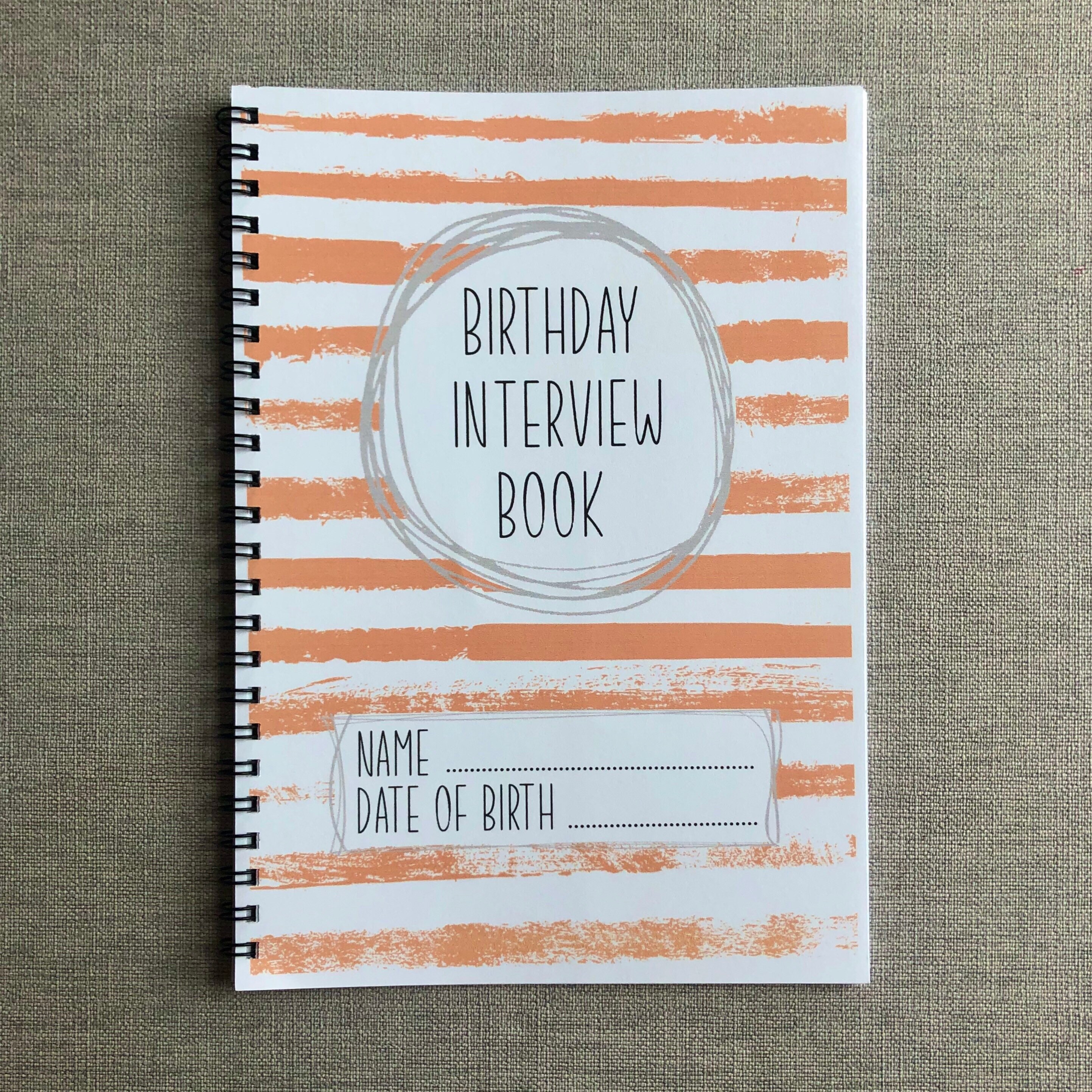 NON PERSONALISED Birthday Interview Book New Baby Gift - Etsy UK