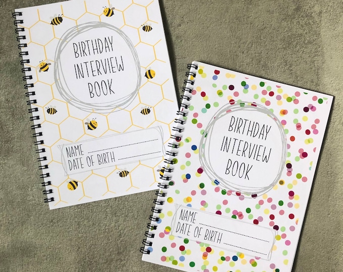 Non-personalised Birthday Interview Book: Baby to 18 Years, Keepsake ...