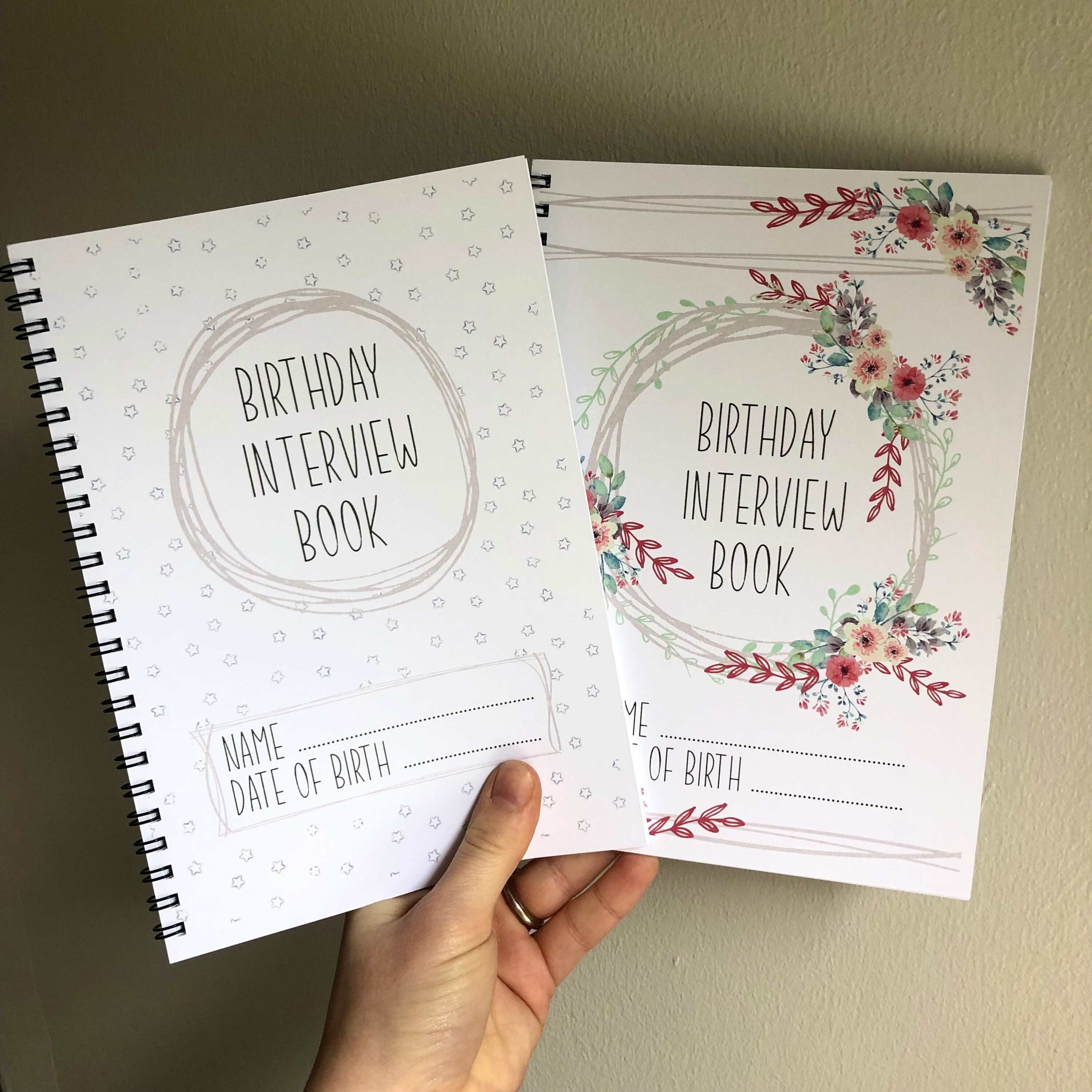 NON PERSONALISED Birthday Interview Book New Baby Gift - Etsy UK