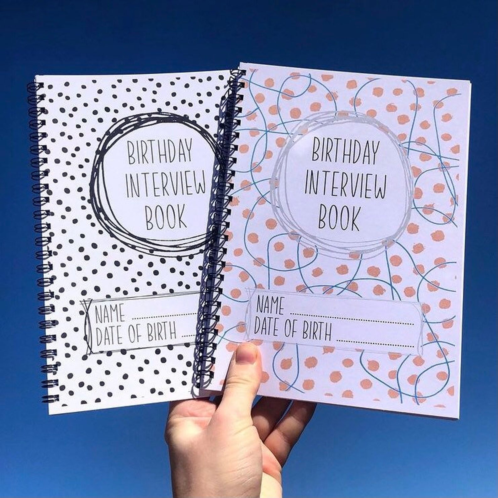 NON PERSONALISED Birthday Interview Book, New Baby Gift, First Birthday ...