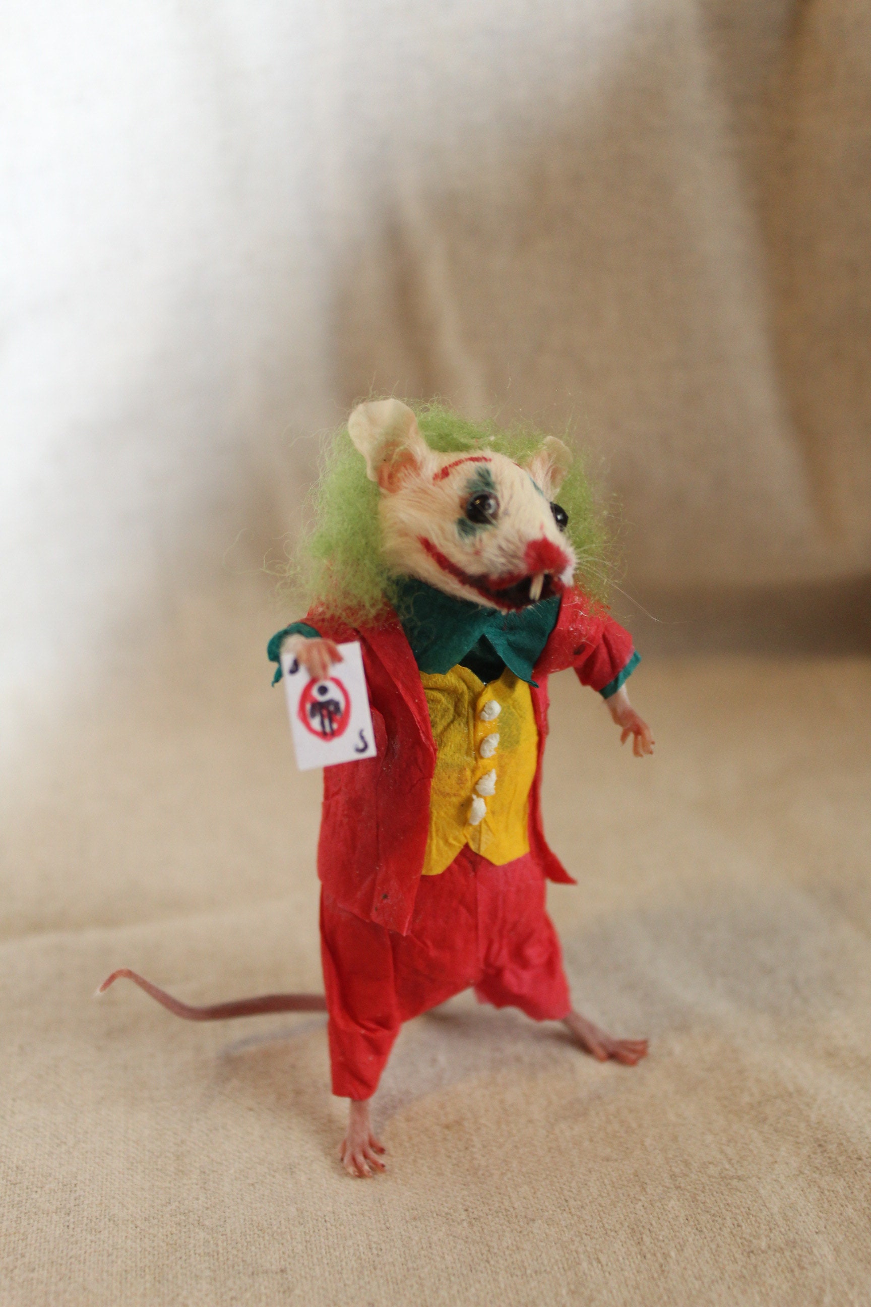 Taxidermy Rat Joker Mouse Taxidermy Anthropomorphic Rat Curiosity Oditties - Etsy UK