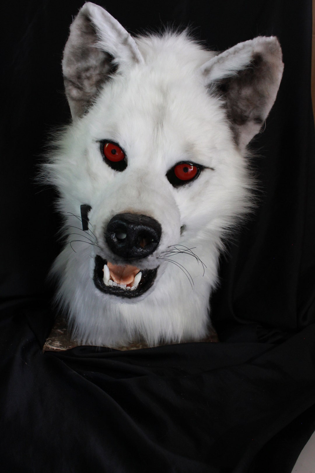 White Wolf Mask Fursuit Mask Wolf Luminous White Fursuit to Reserve - Etsy