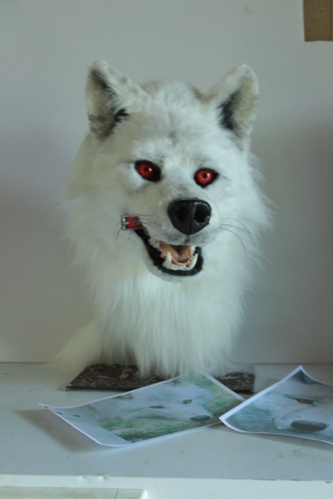 White Wolf Mask Fursuit Mask Wolf Luminous White Fursuit to Reserve - Etsy