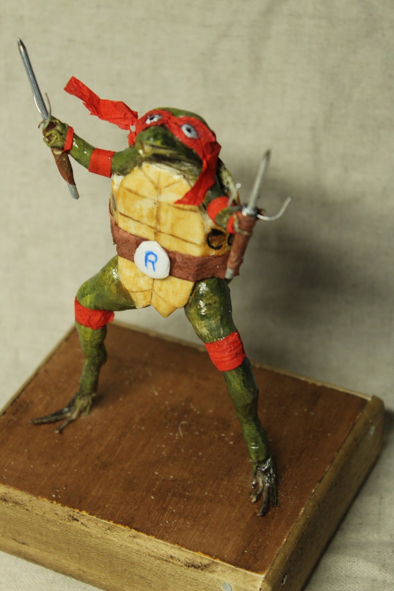 Taxidermy turtle ninja frog Raphael taxidermy Turtles frog | Etsy