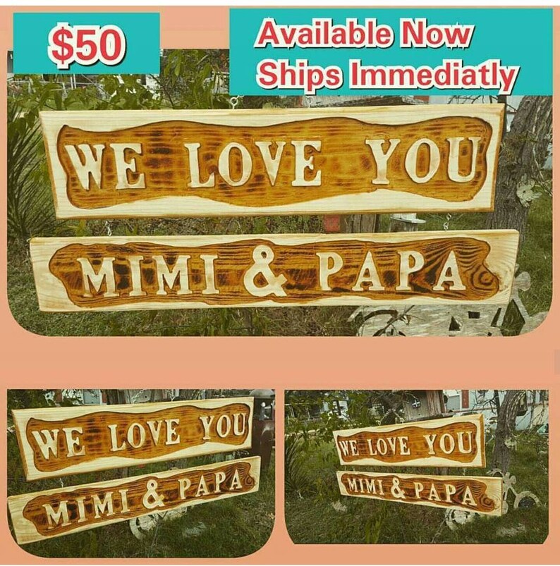 Nana | Papa | Grandparents | Mimi | Wood Signs | Home Decor | Grandma ...