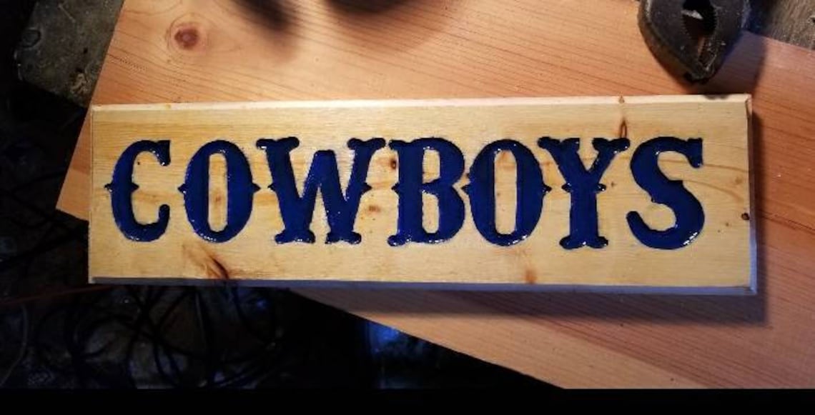 Cowboys Wood Sign Sign Dallas Cowboys Custom Sign | Etsy