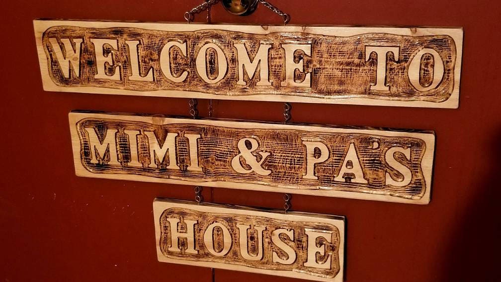 Country Decor Personalized Gift Mimi Nana Wood Signs | Etsy