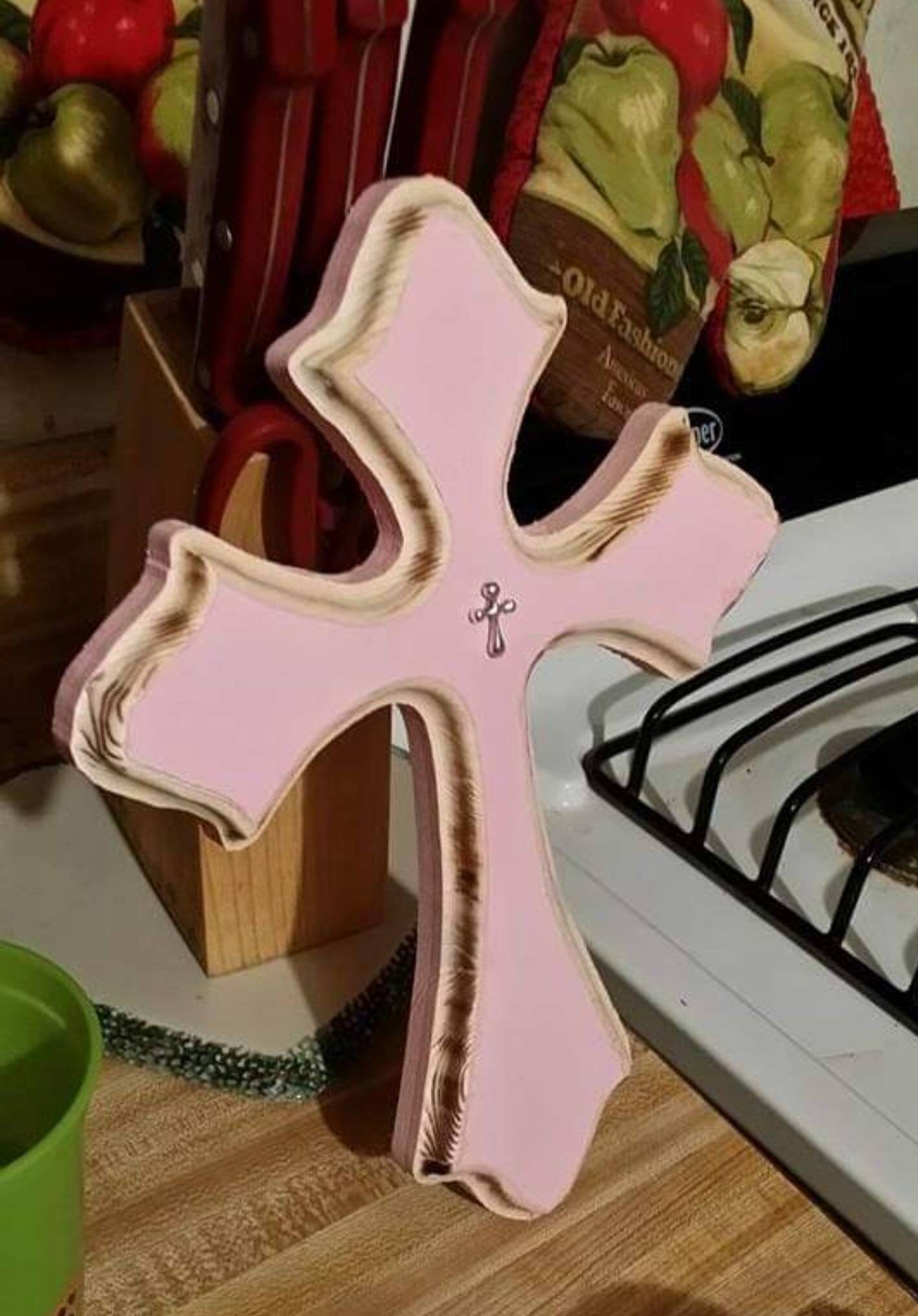 Wood Cross | Baptism Gift | Wooden Cross | Godparents | Nursery Decor ...