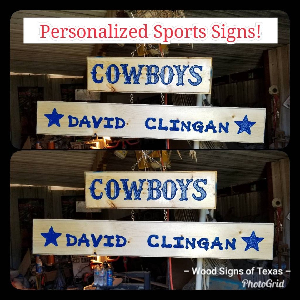 Cowboys Wood Sign Sign Dallas Cowboys Custom Sign | Etsy