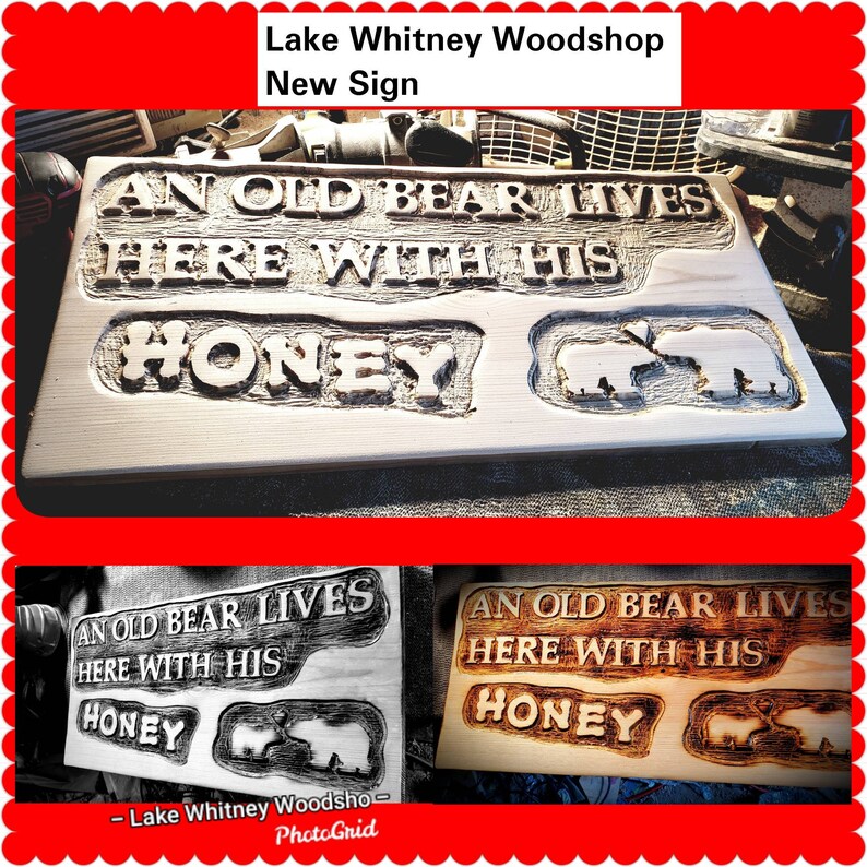 Cantina | an Old Bear | Wood Sign | Mimi | Nana | Custom Wood Sign ...