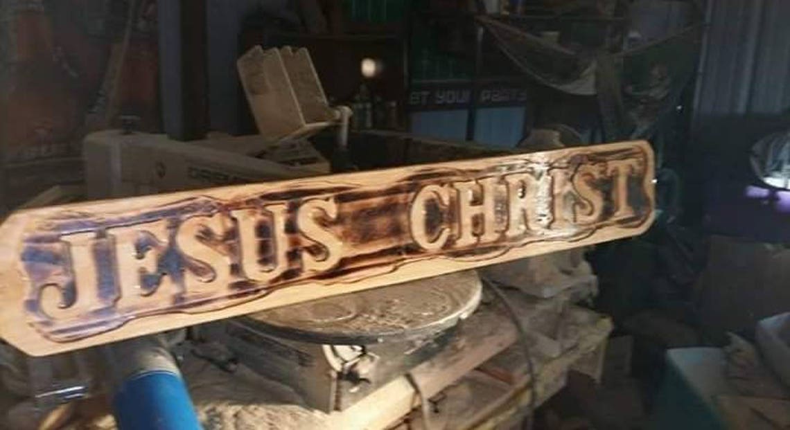 Jesus Christ Custom Sign Personalized Gift Family Last | Etsy