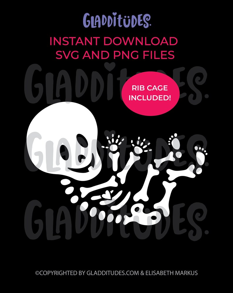 Skelly Baby Skeleton SVG File for Maternity Halloween Costume - Etsy