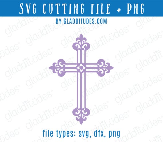 Scroll Cross SVG Cutting File | Etsy