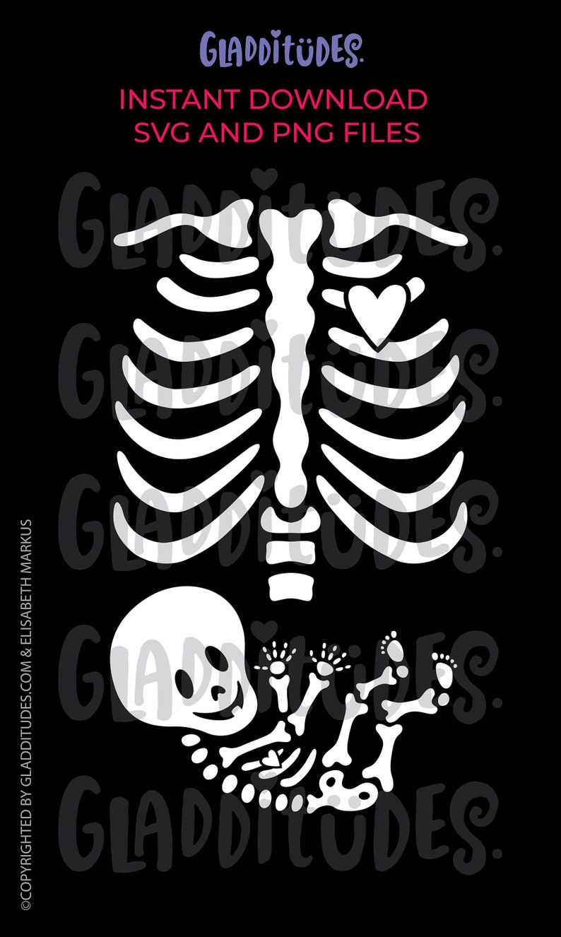 Skelly Baby Skeleton SVG File for Maternity Halloween Costume - Etsy