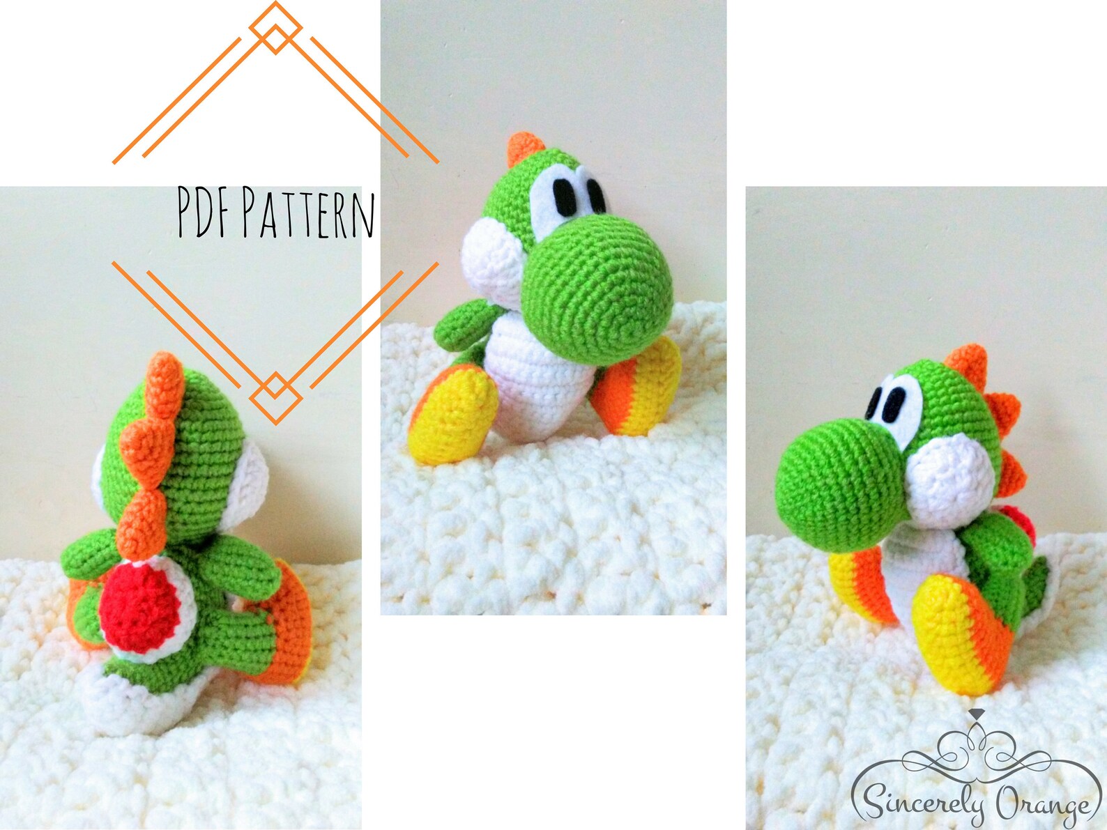 PATTERN: Yoshi Amigurumi - Etsy