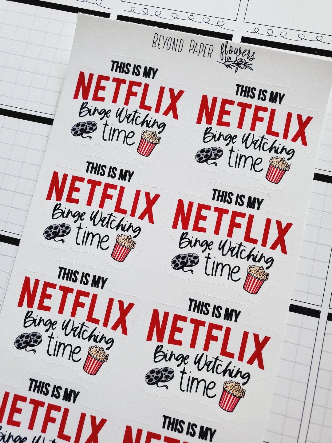 My Binge Watching Time Sticker Sheet - Etsy