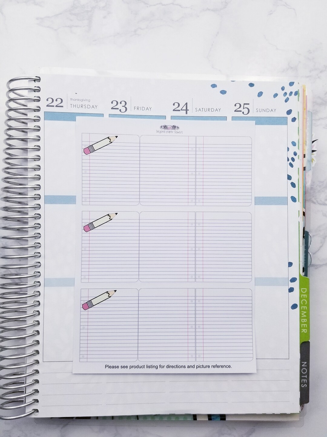 Notebook Paper Foldable Stickers - Etsy