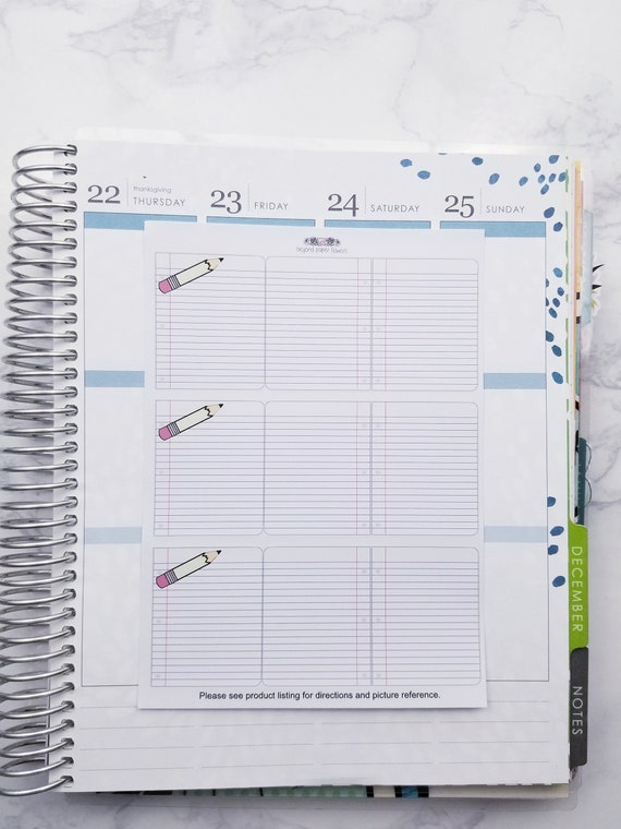 Notebook Paper Foldable Stickers - Etsy