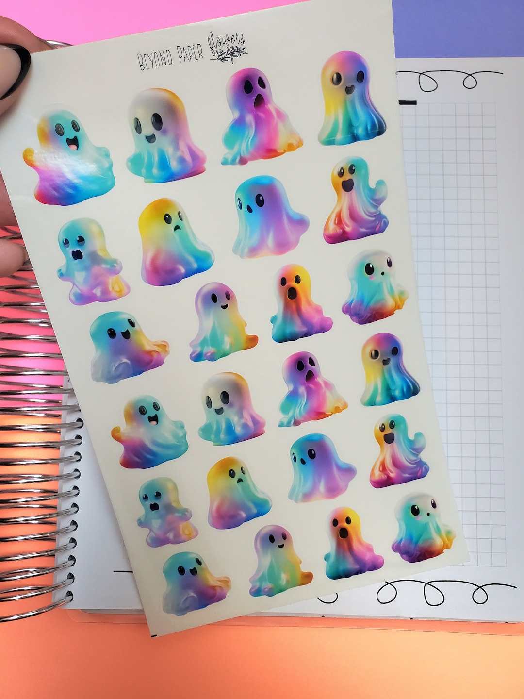 Jolly Ghosts CLEAR Deco Stickers - Etsy