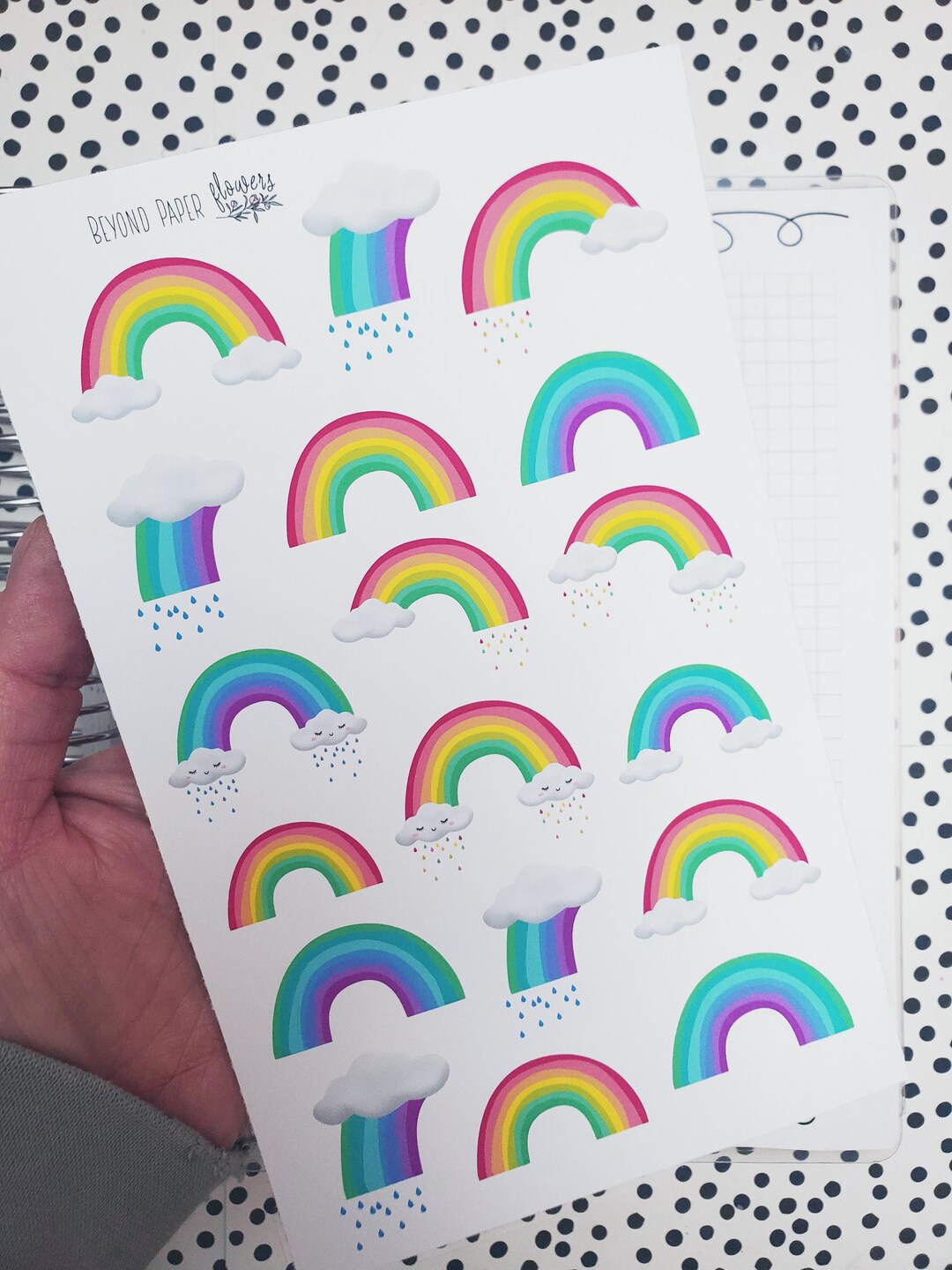 Happy Rainbow Deco Stickers - Etsy