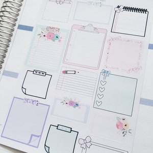 Pretty Notepad Sampler Stickers - Etsy