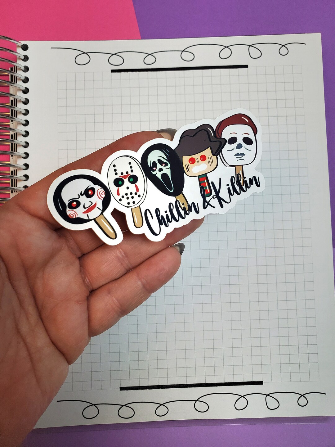 Chillin Ice Cream Vinyl Sticker Die Cut - Etsy