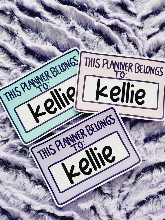 Personalized Planner Vinyl Sticker Die Cut - Etsy
