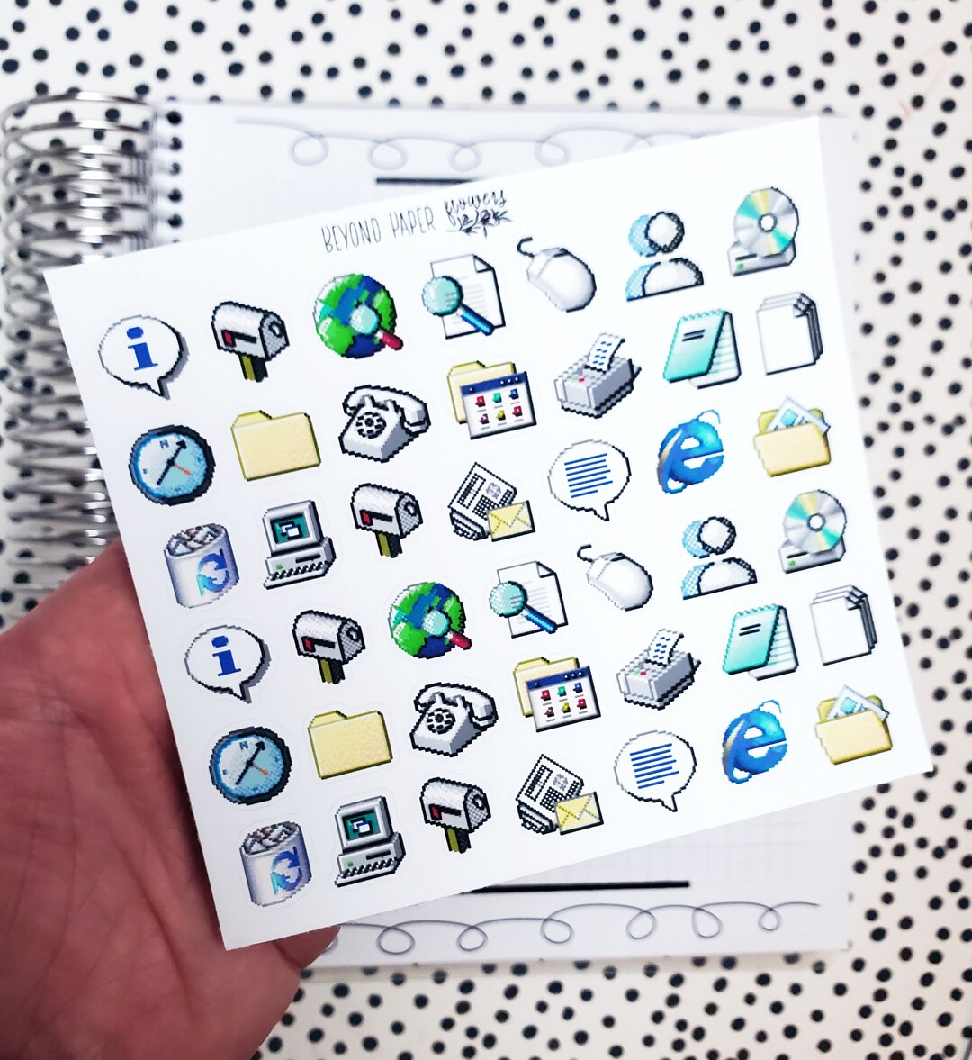 Old Computer Icons Deco Stickers - Etsy