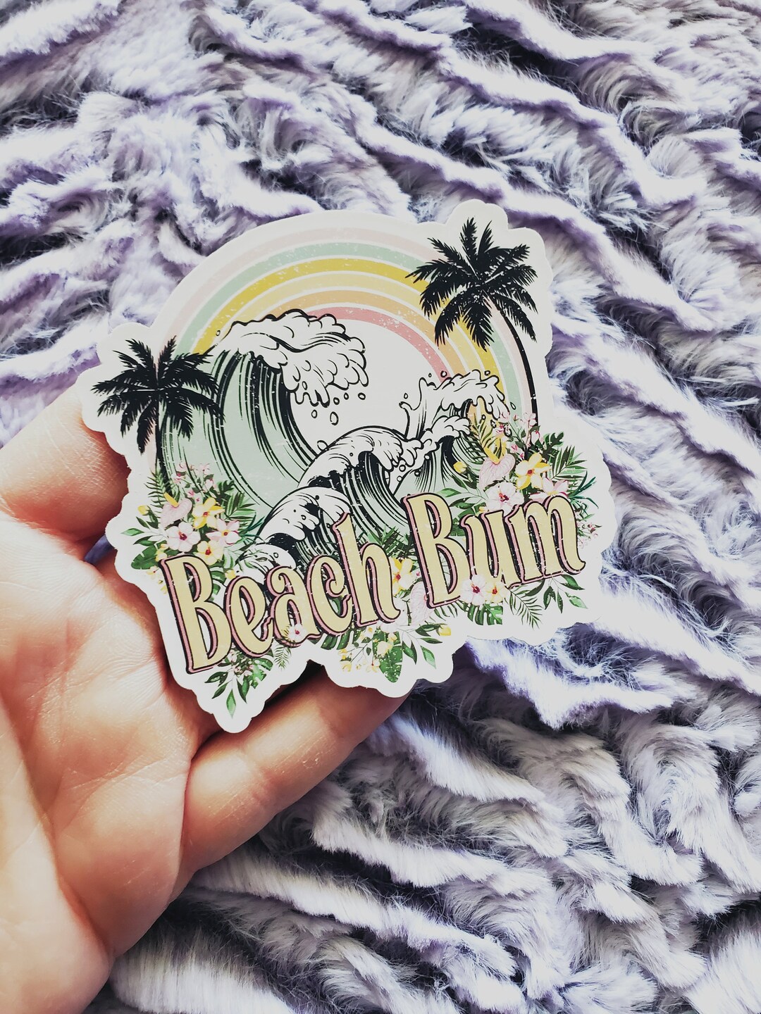 Beach Bum Matte Vinyl Sticker Die Cut - Etsy