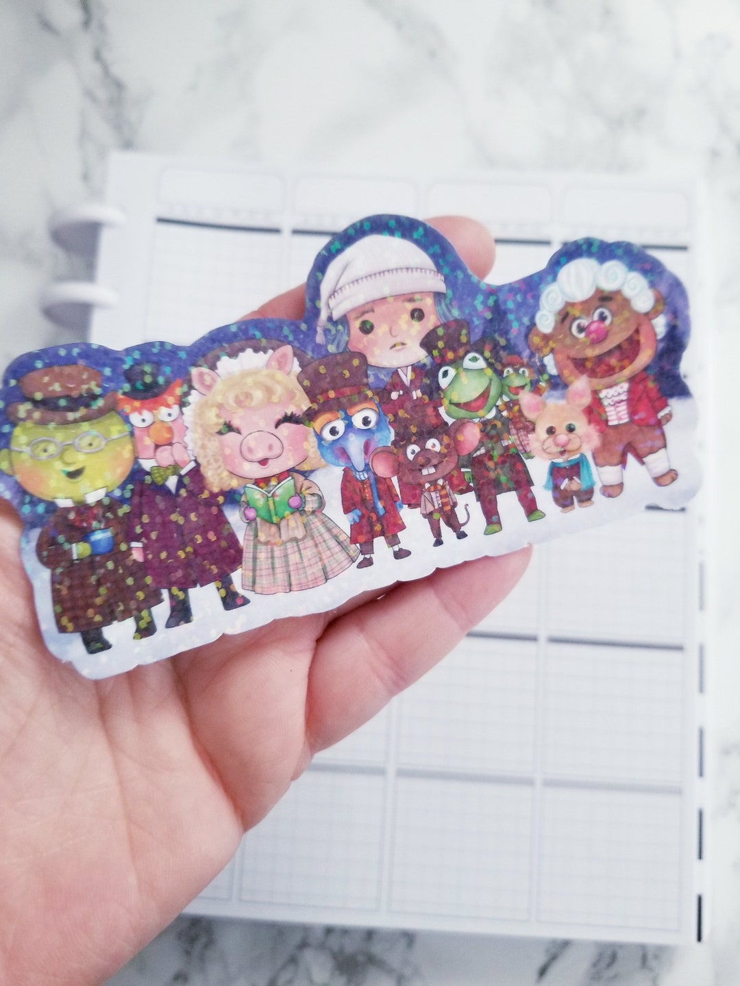 Cheerful Christmas Carol Sticker Die Cut - Etsy
