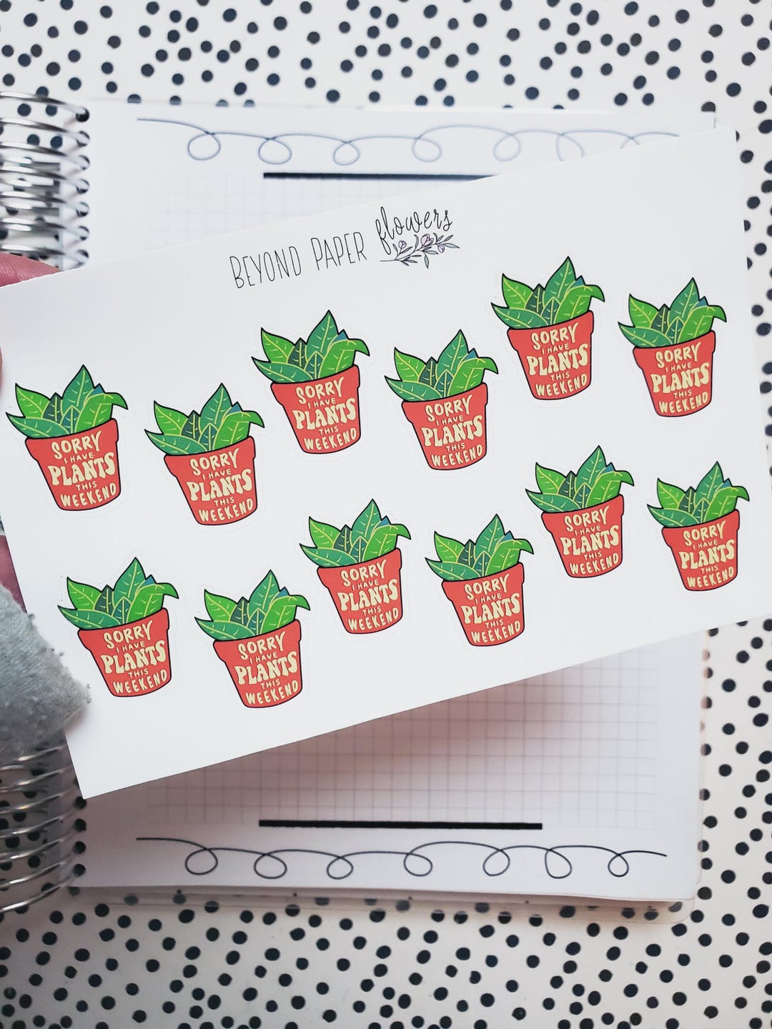 Plants This Weekend Sticker Sheet - Etsy