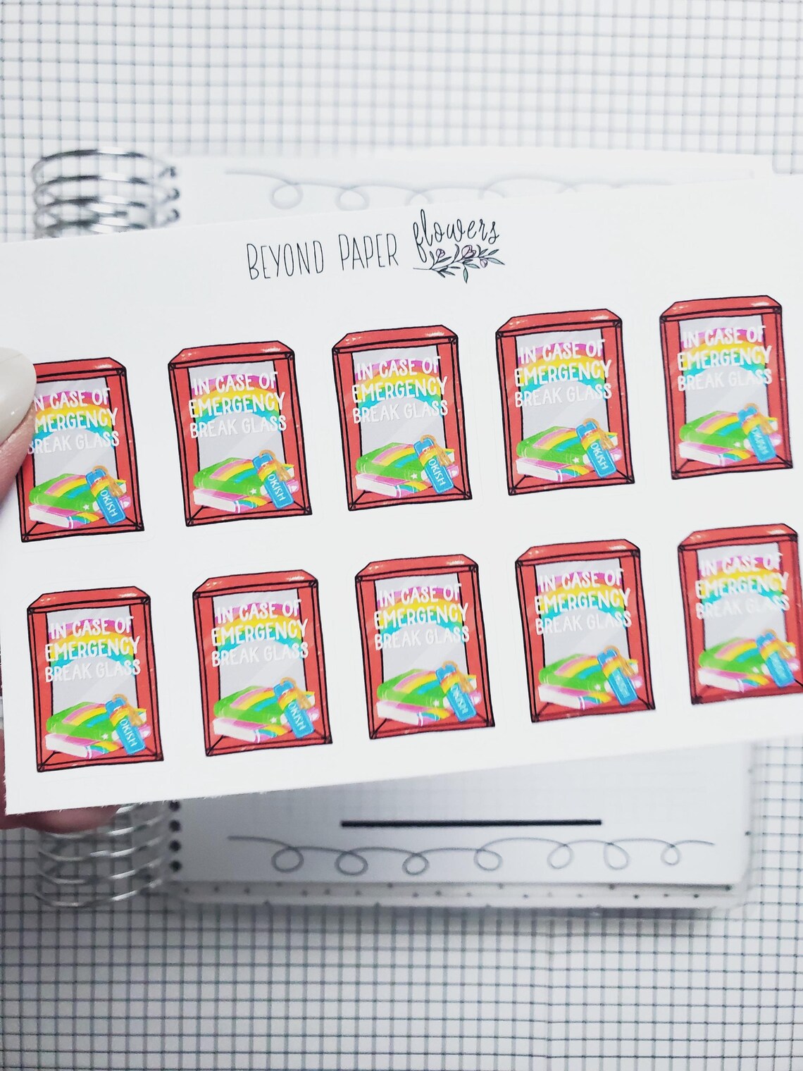 In Case of Emergency Break Glass Deco Stickers - Etsy