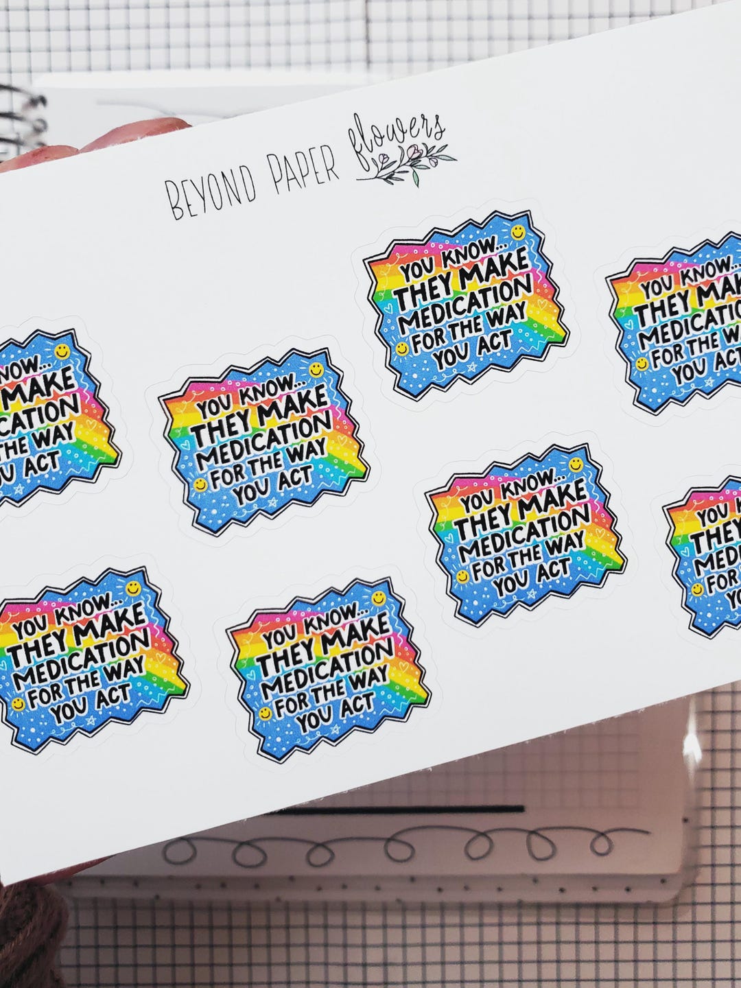Medication for the Way You Act Deco Stickers - Etsy