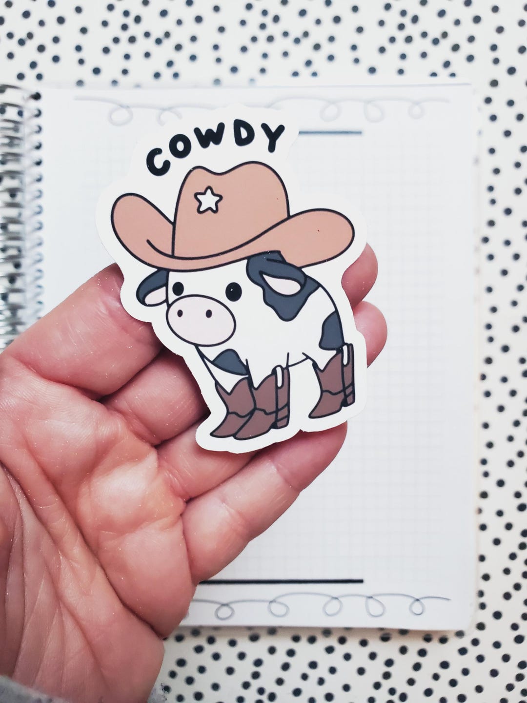 Cowdy Vinyl Sticker Die Cut - Etsy