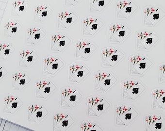 Playing Cards Planner Stickers | Card Games Icon Stickers | Poker ...