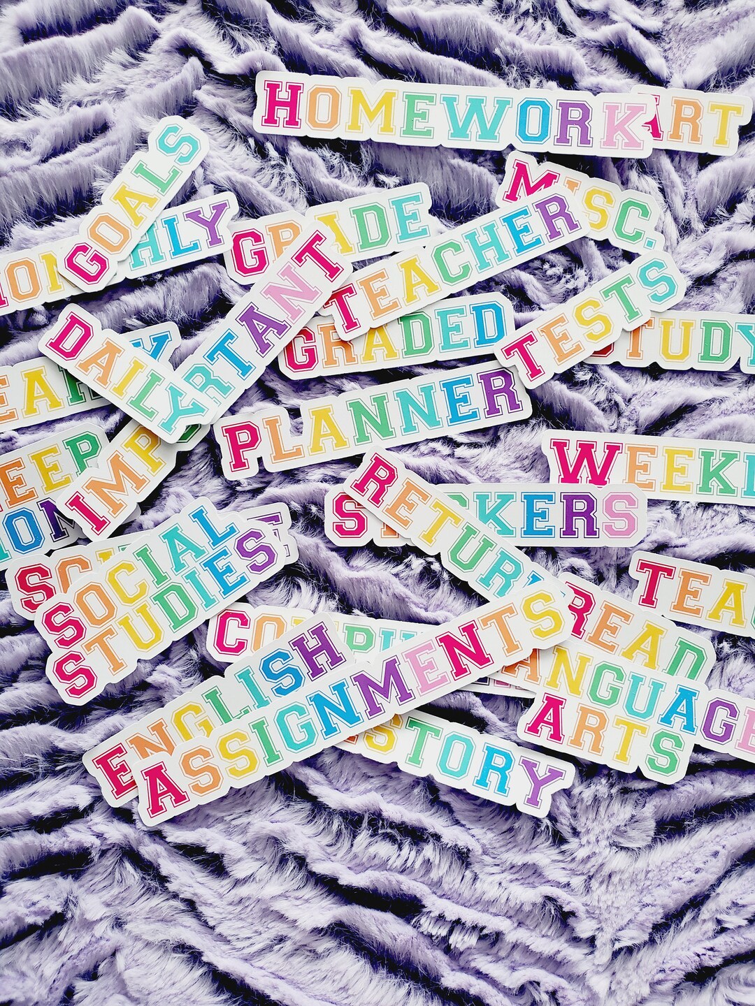 Colorful Wording Vinyl Sticker Die Cut - Etsy