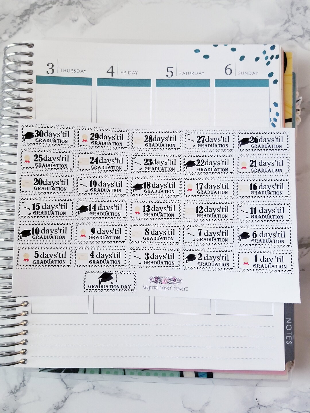 Graduation Countdown Stickers - Etsy