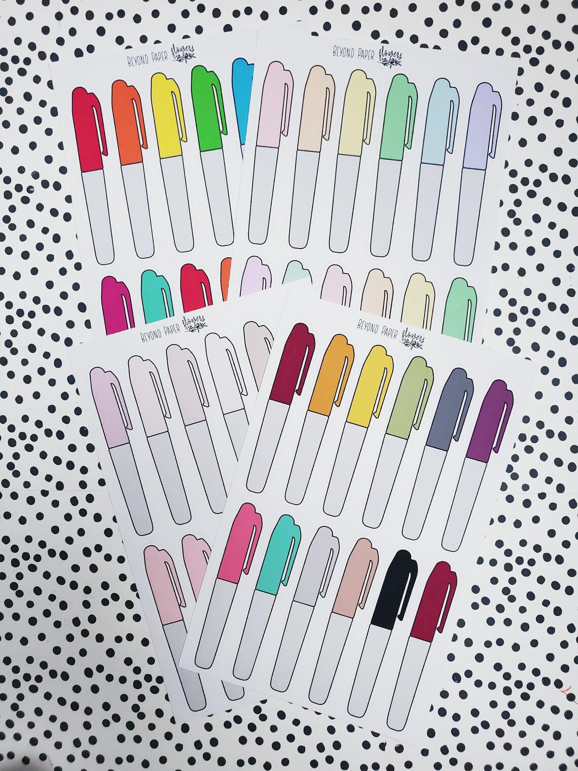 Thick Perm Marker Functional Stickers - Etsy