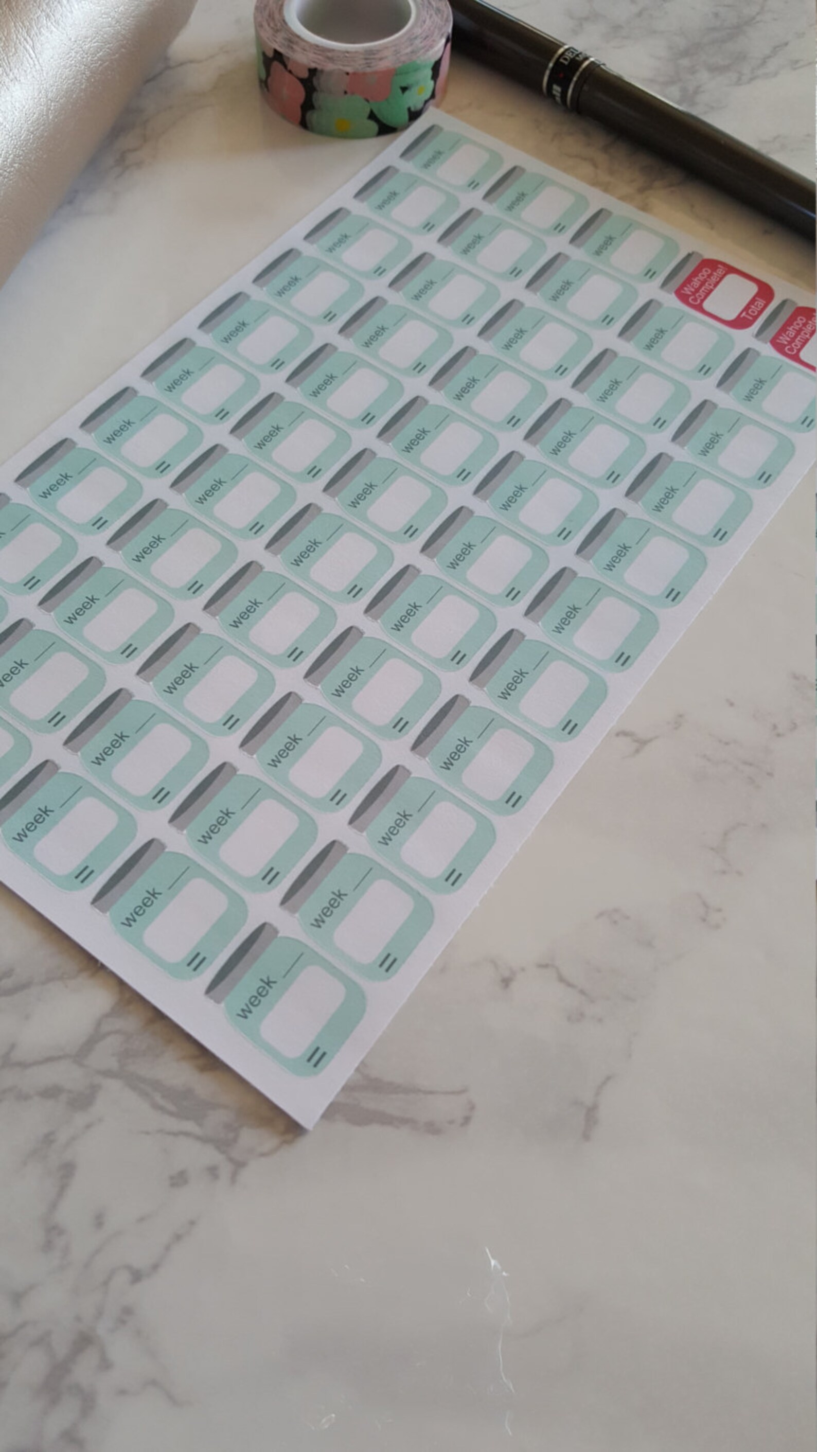 Weekly Money Challenge Stickers - Etsy