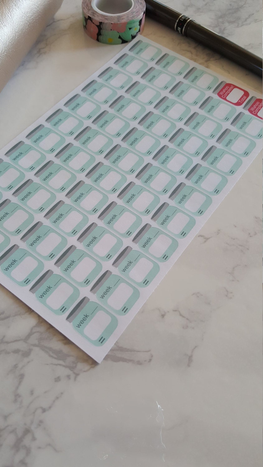 Weekly Money Challenge Stickers | Etsy