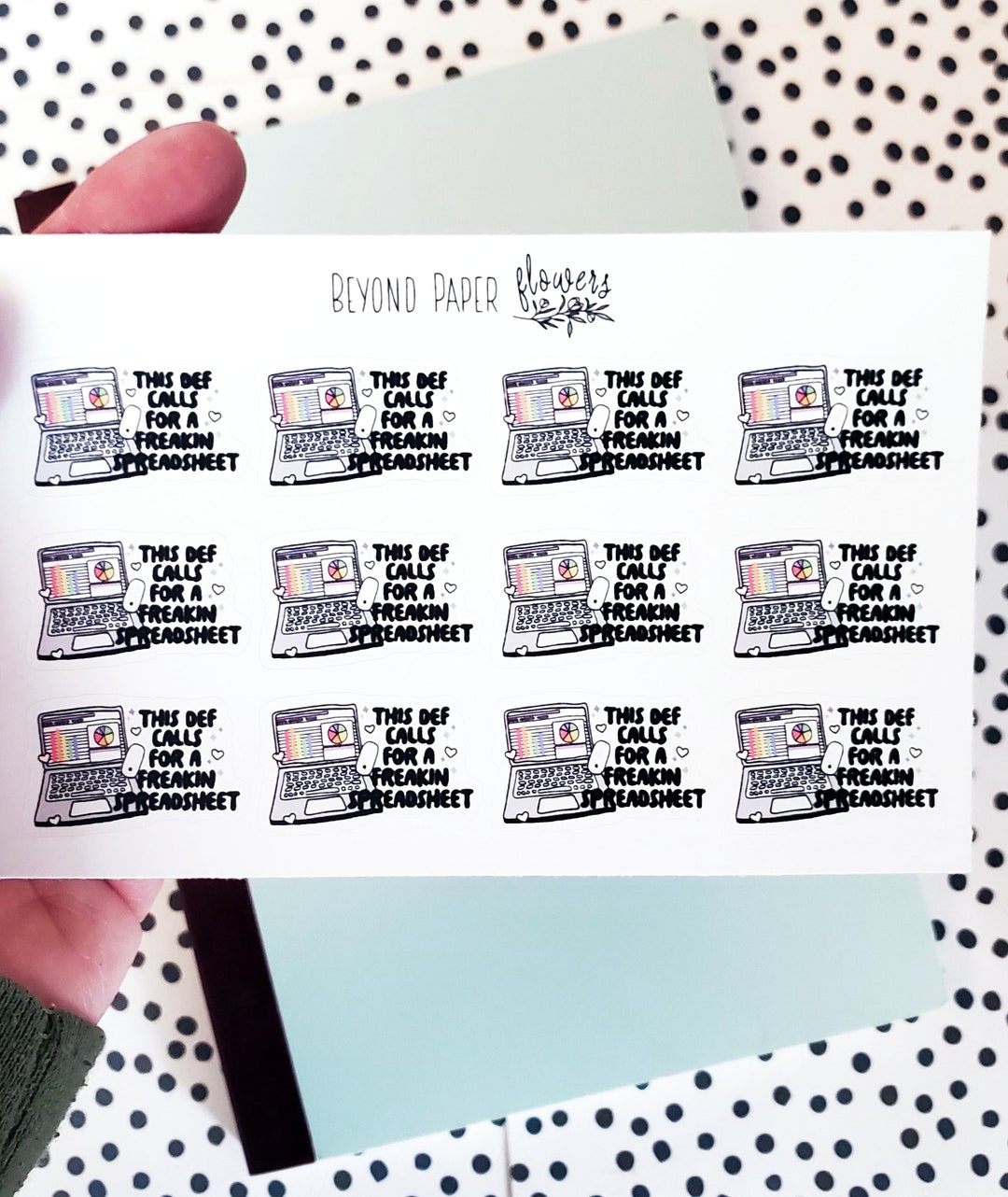 This Calls for Spreadsheet... Deco Stickers - Etsy