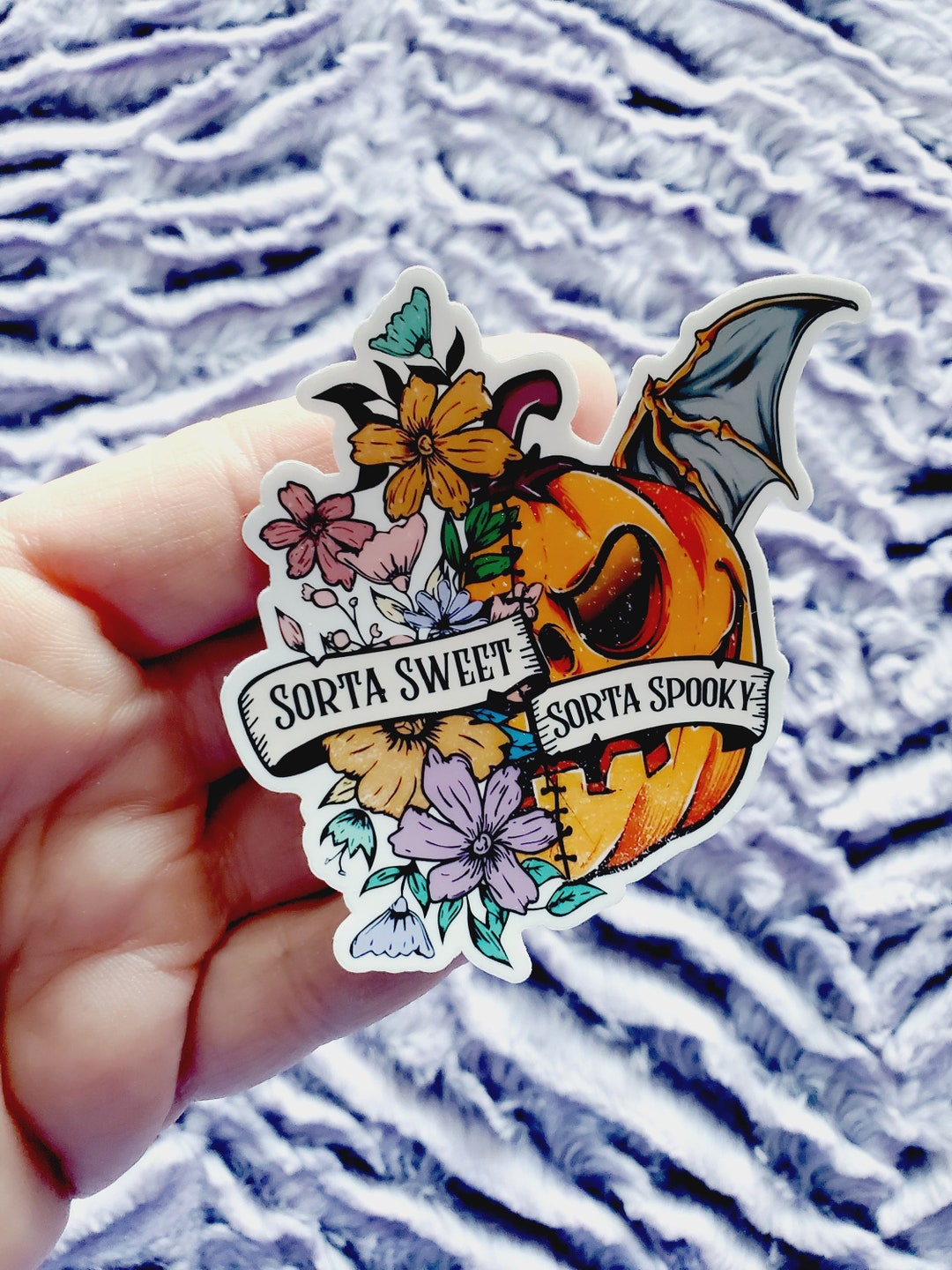 Spooky Pumpkin Clear Vinyl Sticker Die Cut - Etsy