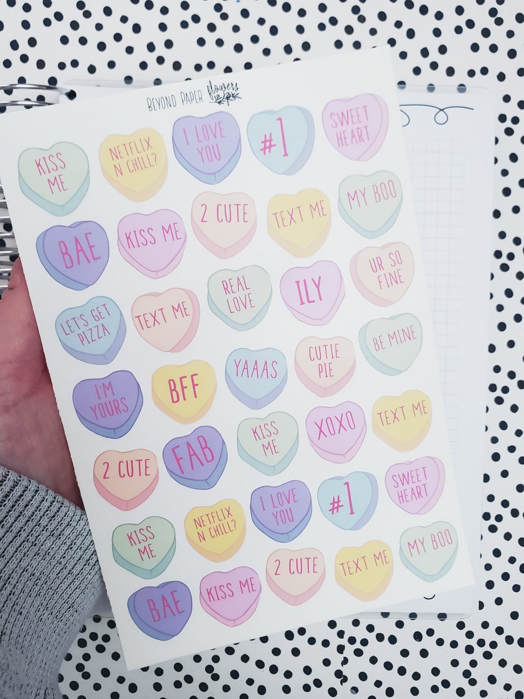Convo Heart Large Frosted Clear Deco Stickers - Etsy